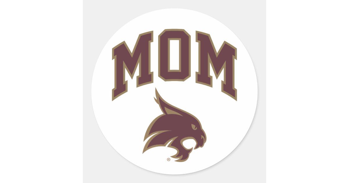 Texas State University Mom Classic Round Sticker | Zazzle