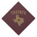 Texas State University State Love Graduation Cap Topper | Zazzle
