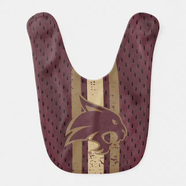 Texas State University Supercat Football Jersey Baby Bib | Zazzle