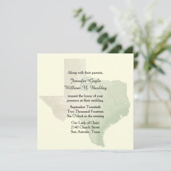 Texas State Wedding Invitation | Zazzle