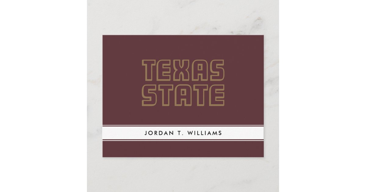 Texas State Word Mark Postcard | Zazzle