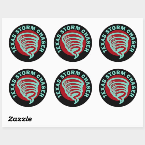 Texas Storm Chaser Classic Round Sticker | Zazzle