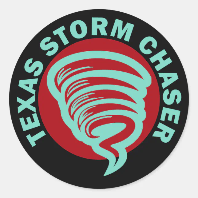Texas Storm Chaser Classic Round Sticker | Zazzle