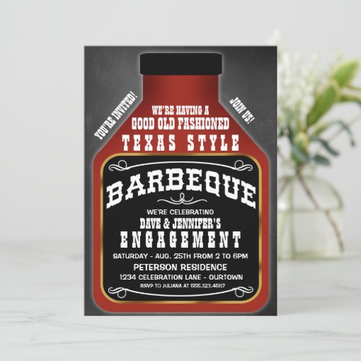 Texas Style BBQ Party Invitations | Zazzle