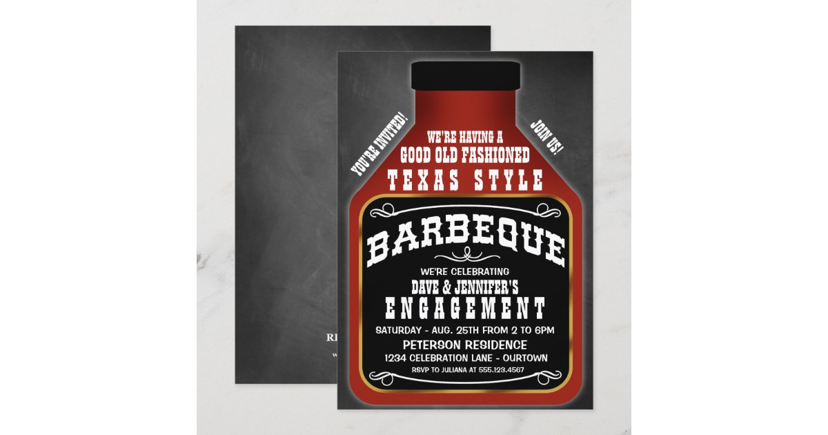 Texas Style BBQ Party Invitations | Zazzle