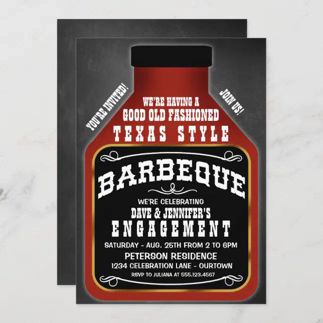 Texas Style BBQ Party Invitations | Zazzle