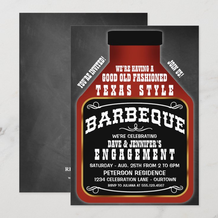 Texas Style BBQ Party Invitations | Zazzle