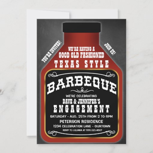 Texas Style BBQ Party Invitations | Zazzle