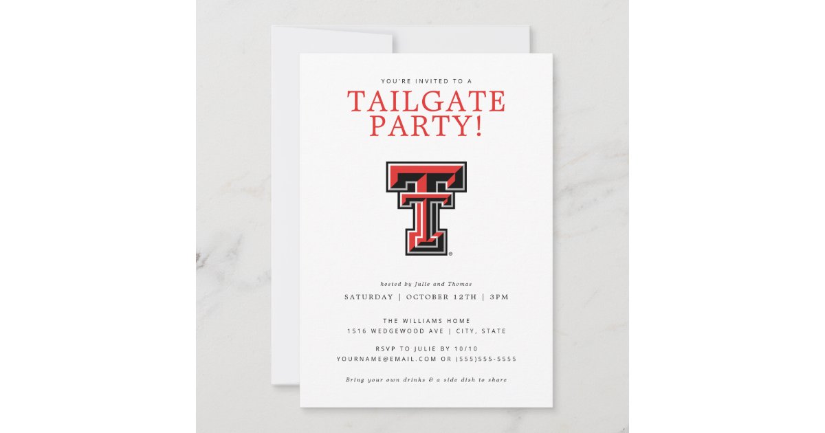 Texas Tech Tailgate Party Invitation | Zazzle