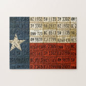 Texas The Lone Star State Flag License Plate Art Jigsaw Puzzle | Zazzle