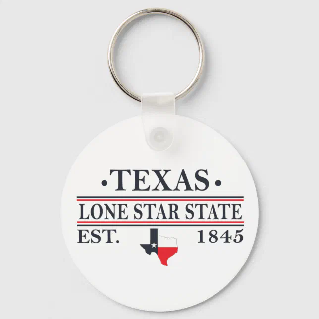 texas the lone star state map contour keychain | Zazzle