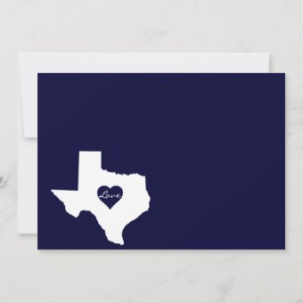 Texas Themed Navy White Wedding Invitations | Zazzle