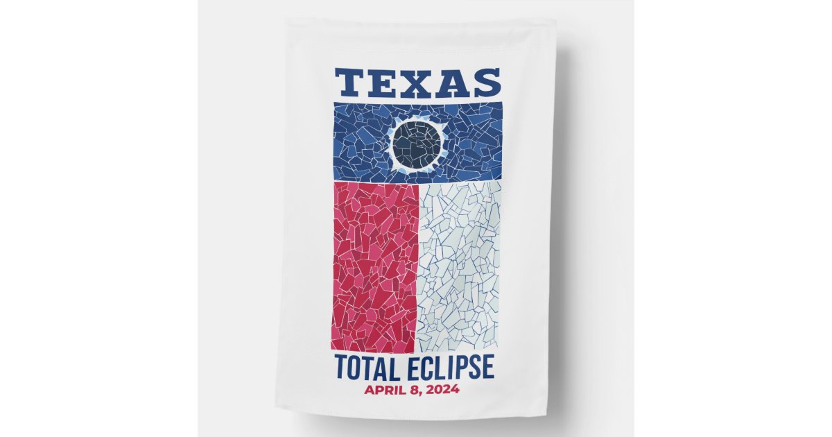 Texas Total Eclipse Flag | Zazzle