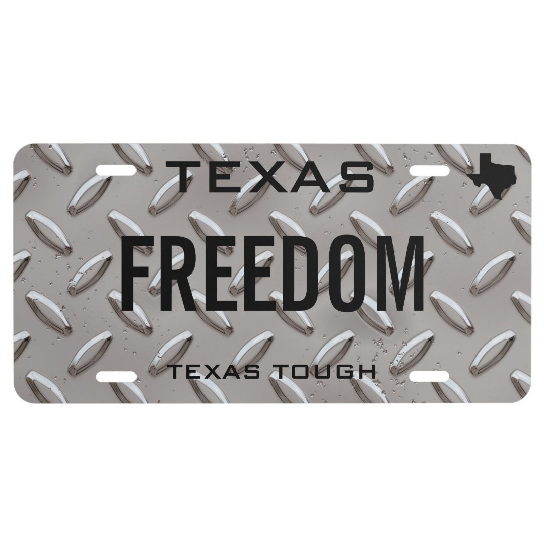 Texas Tough Freedom License Plate | Zazzle