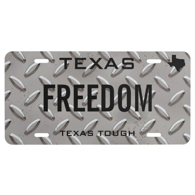 Texas Tough Freedom License Plate | Zazzle