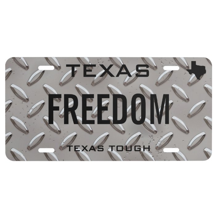 Texas Tough Freedom License Plate | Zazzle.com