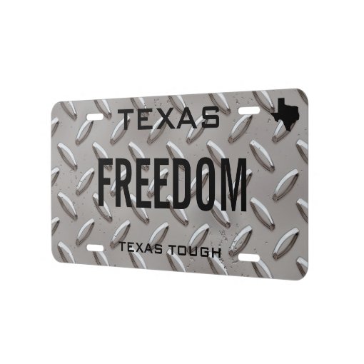 Texas Tough Freedom License Plate | Zazzle