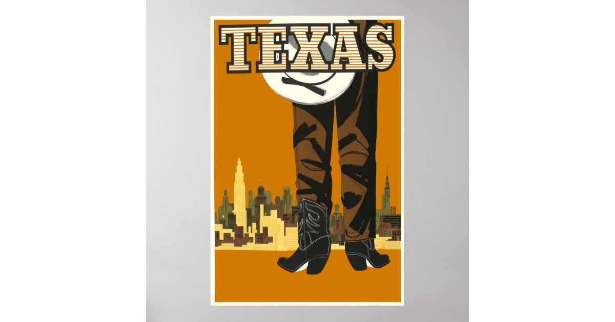 Texas Travel Poster | Zazzle