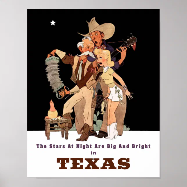 Texas travel poster | Zazzle