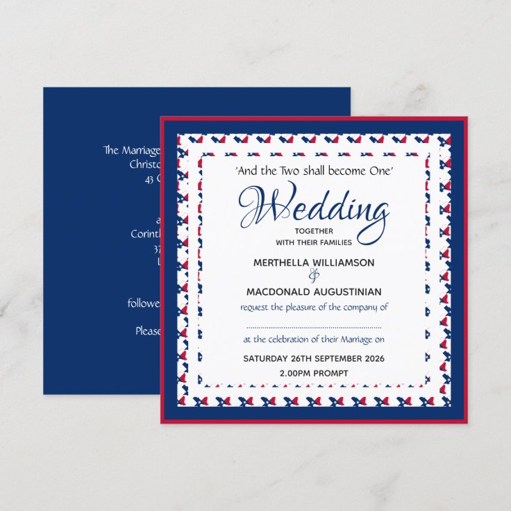 TEXAS USA FLAG Custom Patriotic Square Wedding Invitation | Zazzle