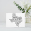 Texas USA Slang Word Art Map Postcard | Zazzle