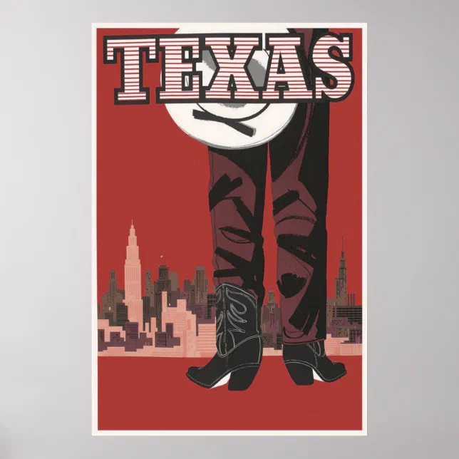 Texas Vintage Poster | Zazzle