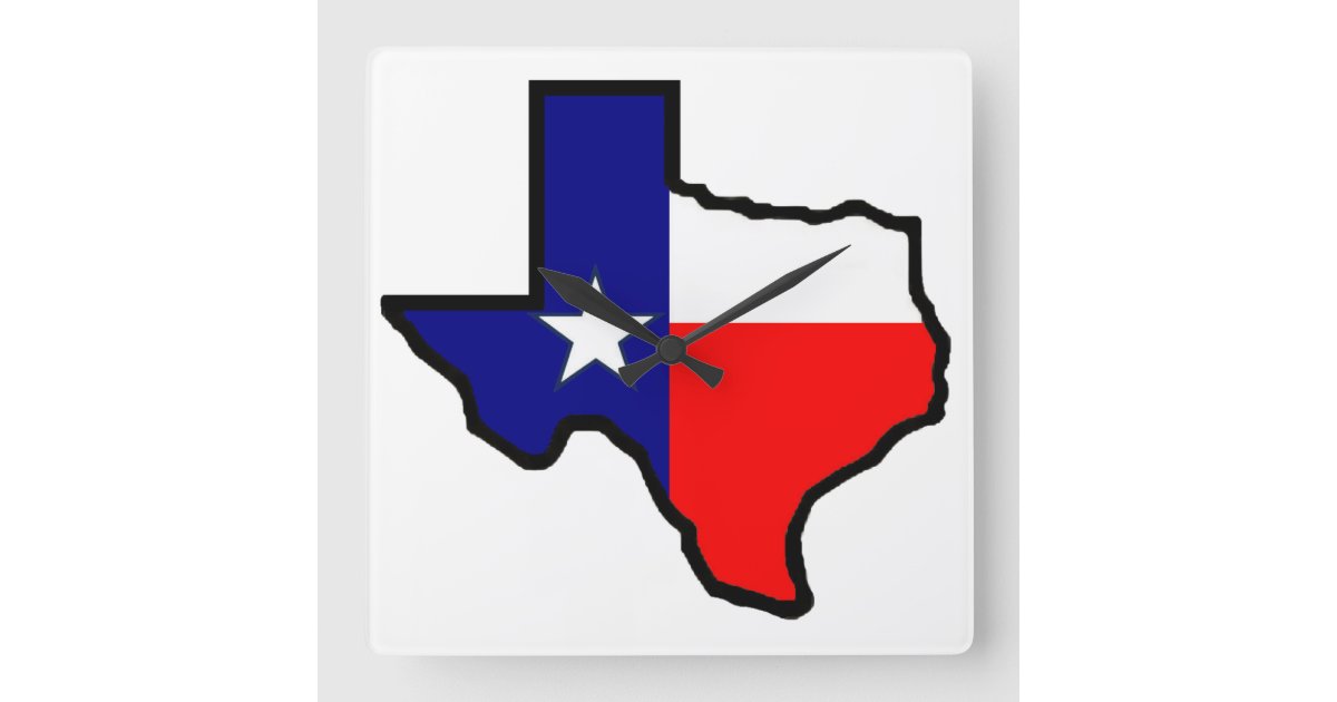Texas Wall Clock State | Zazzle