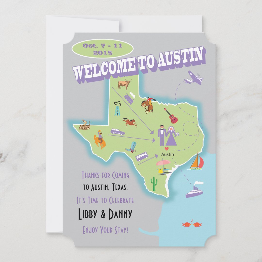 Texas Wedding Libby Invitation | Zazzle
