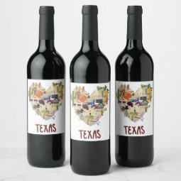 Texas Wine Lavel Wine Label | Zazzle