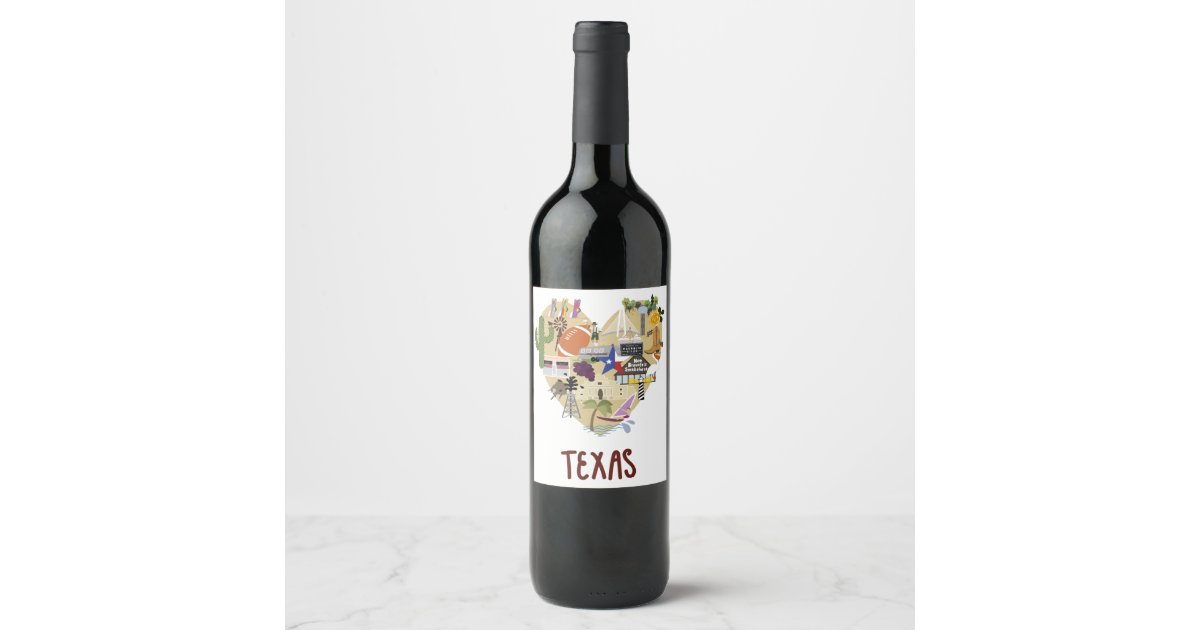 Texas Wine Lavel Wine Label | Zazzle