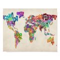 Text Map of the World Poster | Zazzle