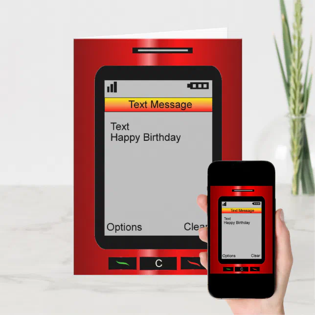 Text Message Happy Birthday Card | Zazzle