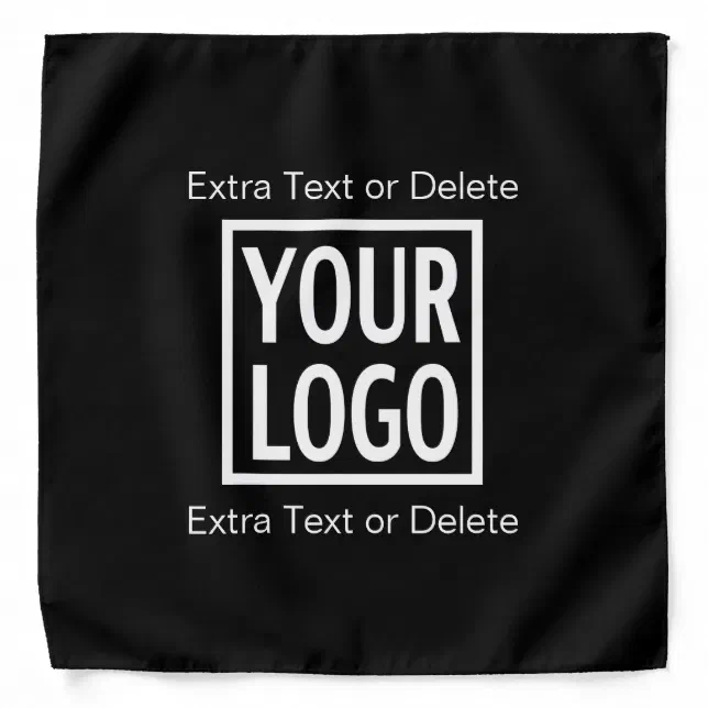 Text & Your Logo/Image Template Bandana | Zazzle