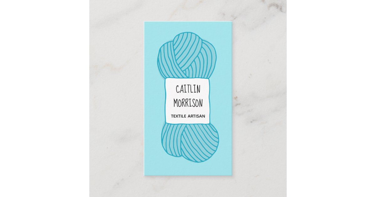 Textile Artisan Knitter Yarn Business Card | Zazzle