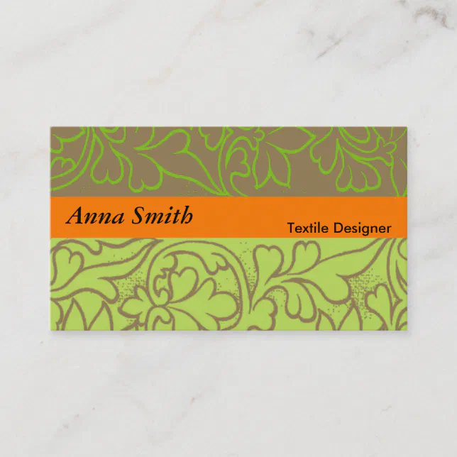 Textile Designer Business Card | Zazzle