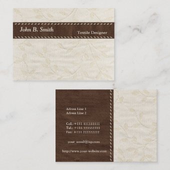 Textile Texture Business Card | Zazzle