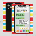 Texting Birthday Party Invitation, Teenage Party Invitation | Zazzle
