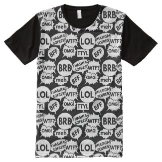 Texting Pattern All-Over Print T-shirt – shirthole