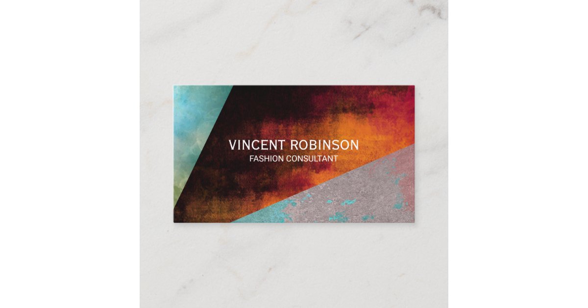 Texture Backgrounds | Color Block | Abstract Business Card | Zazzle