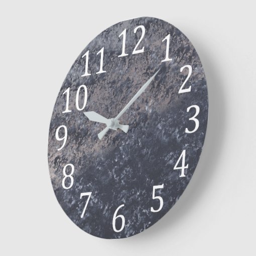 Texture Look Light Dark Gray Black Wall Clocks | Zazzle