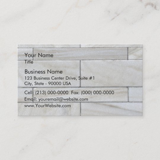 Texture Of Stacked Stone Wall Tile Business Card | Zazzle.com