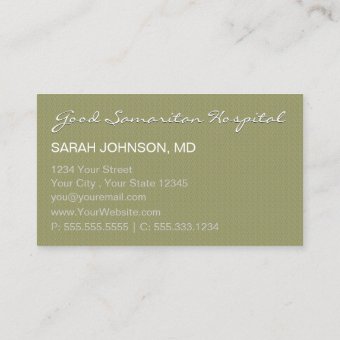 Textured Medical Doctor CHOOSE BACKGROUND COLOR Business Card | Zazzle