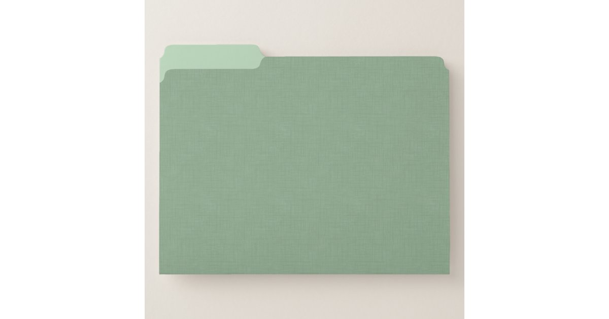 Textured muted green. file folder | Zazzle