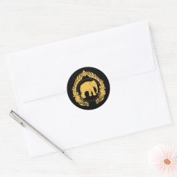 Thai Elephant Classic Round Sticker | Zazzle