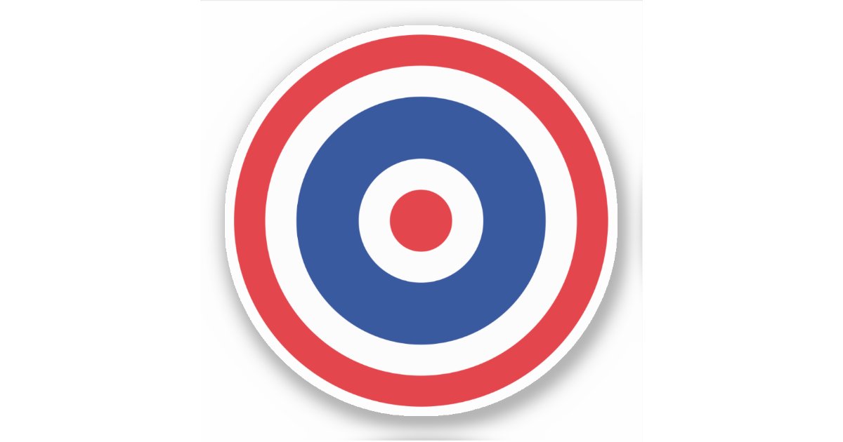 Thai Flag Roundel Target Sticker | Zazzle