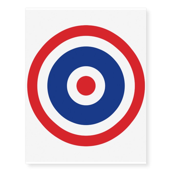 Thai Flag Roundel Target Temporary Tattoos | Zazzle.com
