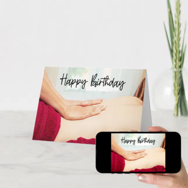 Thai Massage Happy Birthday to Customer Card | Zazzle