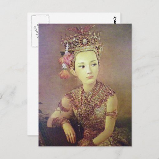 Thai portrait print postcard | Zazzle