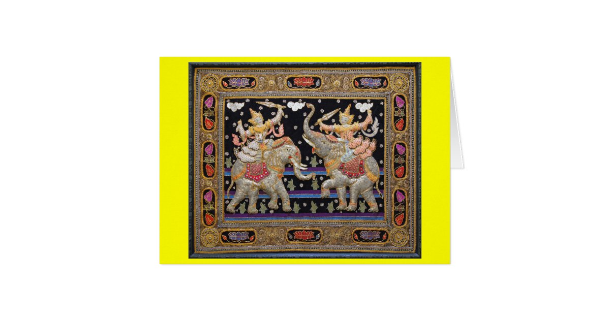 Thai Tapestry - Blank Greeting Card | Zazzle.com