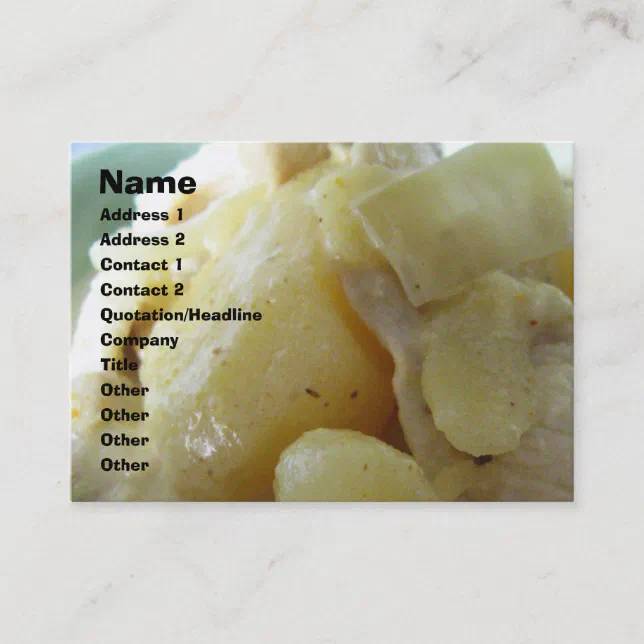 Thai Yellow Curry [แกงกะหรี่] .. Asian Street Food Business Card | Zazzle